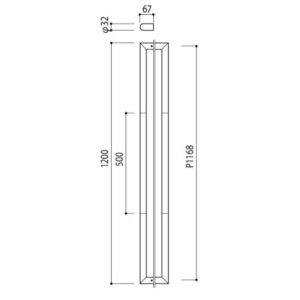 DA-141-1200 Door Pull Handle L1200mm - KAWAJUN Malaysia Sdn Bhd