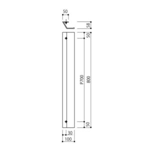 H-115-800 Door pull handle - KAWAJUN Malaysia Sdn Bhd