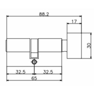 KLS-C65 65mm Key-Thumb Turn Profile Cylinder - KAWAJUN Malaysia Sdn Bhd